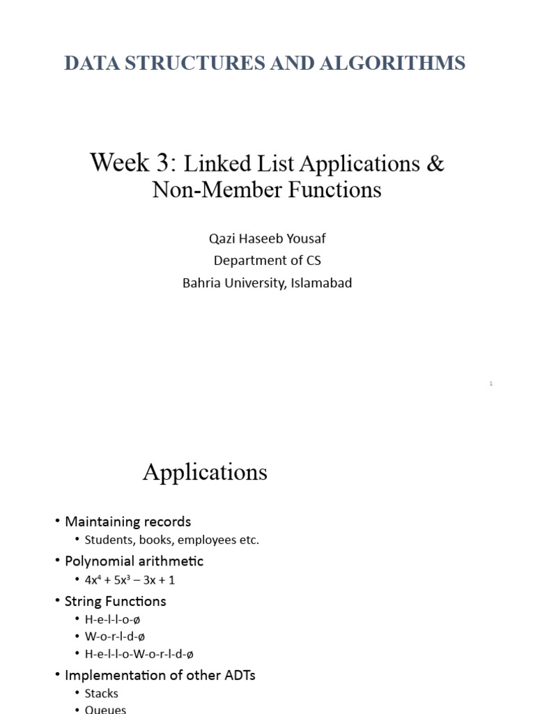 Lec3 Linked List Applications and Operations 24032023 093738am | PDF ...