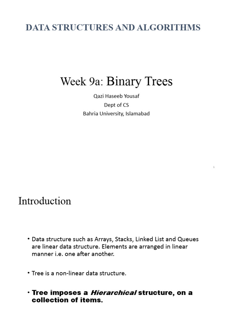 Lec9a BinaryTrees 18042023 090746am | PDF | Algorithms And Data Structures | Computer Data