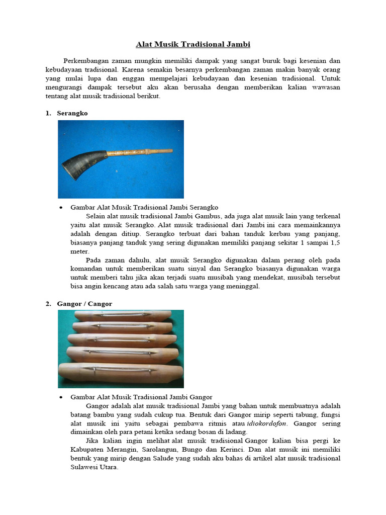 Alat Musik Tradisional Jambi Pdf
