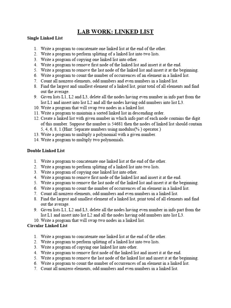 Dsa Assignment 2 Ll Pdf Algorithms And Data Structures Computer Programming 