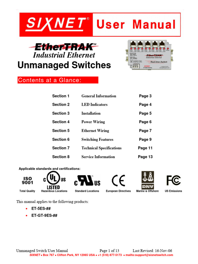 Real-Time Switch Manual | PDF | Network Switch | Ethernet