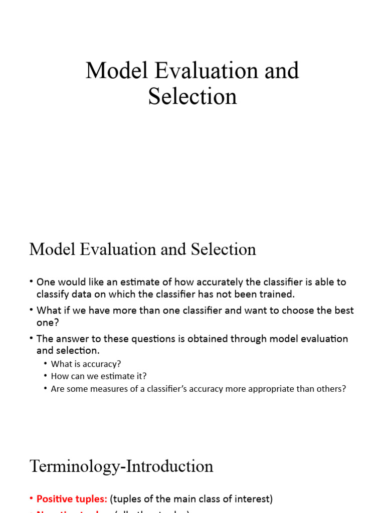 Model Evaluation and Selection Techniques | PDF | Sensitivity And Specificity | Receiver ...