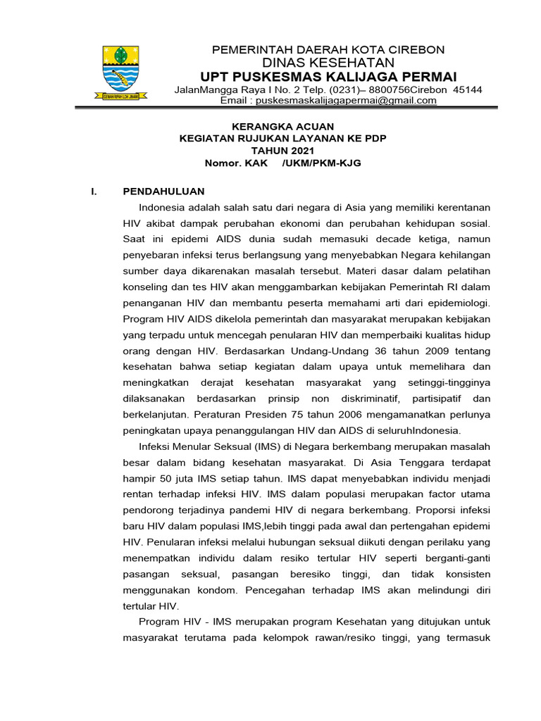 Kak Rujukan Ke Layanan PDP | PDF | Pengembangan Diri