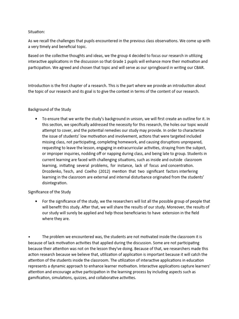 CBAR Observation Plan | Download Free PDF | Learning | Attention