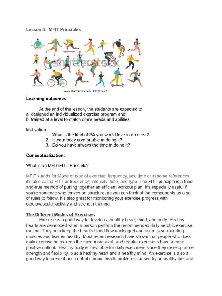 Unit 1 Lesson 4 New | PDF | Strength Training | Aerobic Exercise