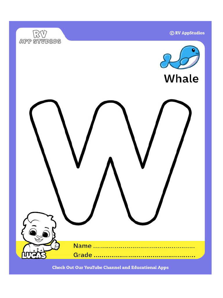 343 Free Printable Worksheets For Kids Letter W Coloring Pages | PDF
