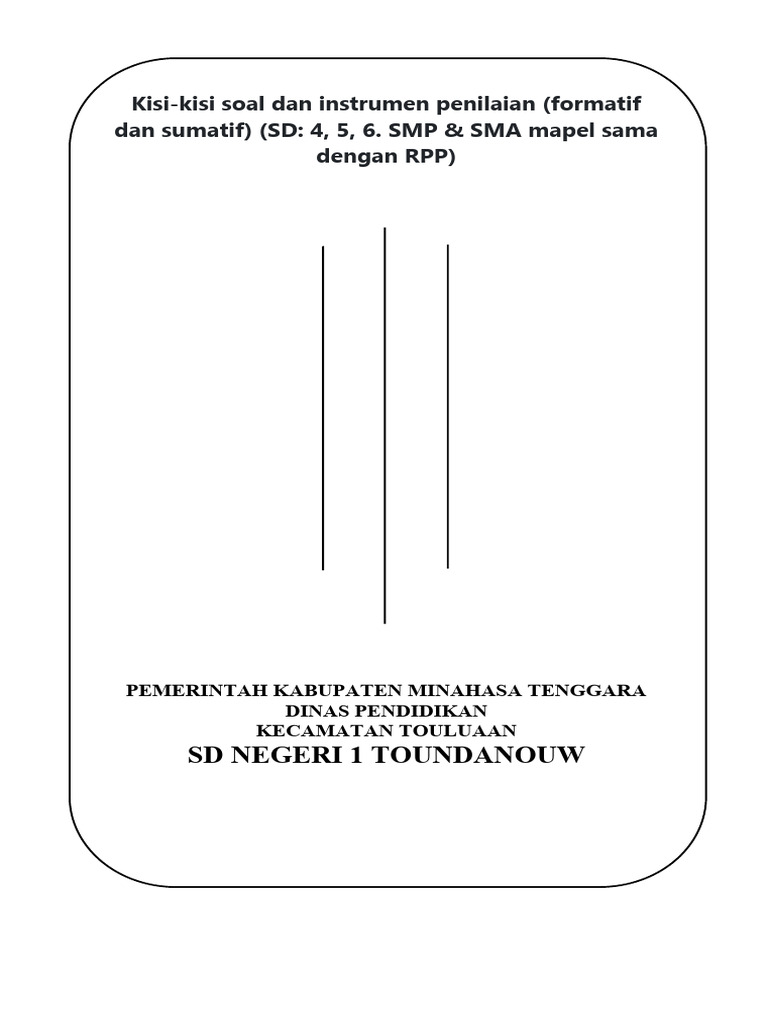 11. Kisi-kisi soal dan instrumen penilaian formatif dan sumatif SD kelas 4, 5, 6 | PDF