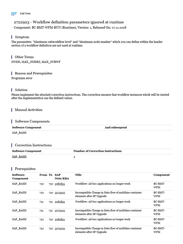 2722923-Workflow Definition Parameters Ignored at Runtime | PDF | Workflow | Software