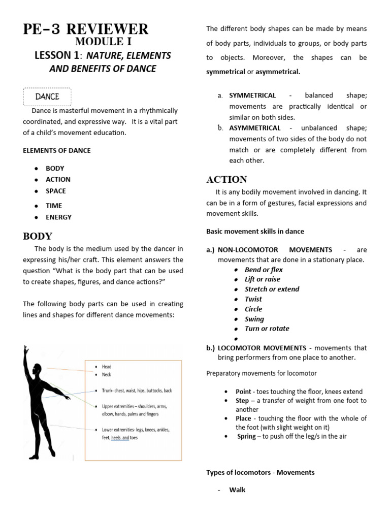 PE3 REVIEWERdocx | PDF | Dances | Ballroom Dance