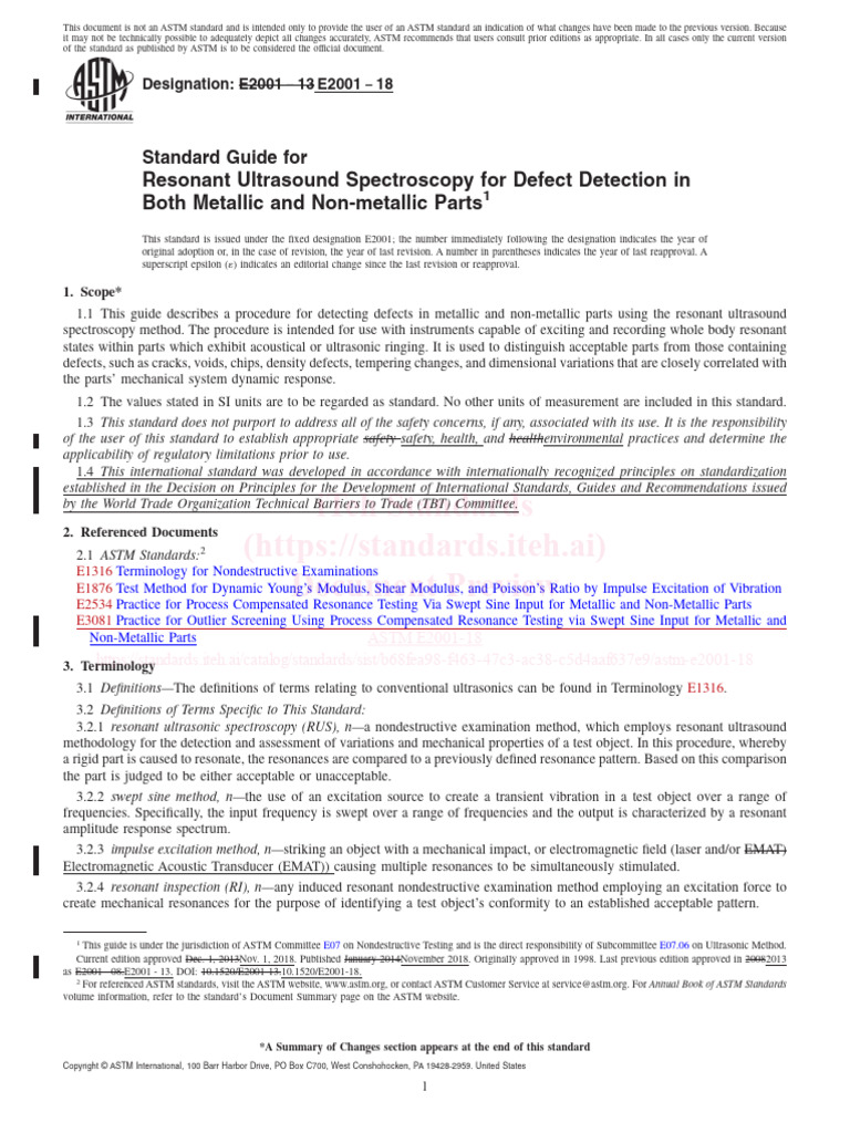 Astm E2001 18 | PDF | Deformation (Engineering) | Normal Mode