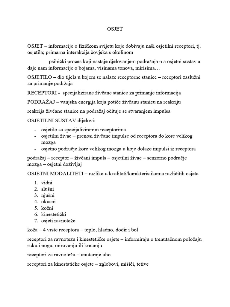 Osjet | PDF