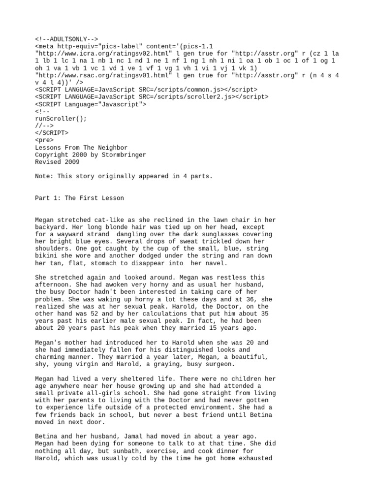 Lessons From The Neighbor Pdf