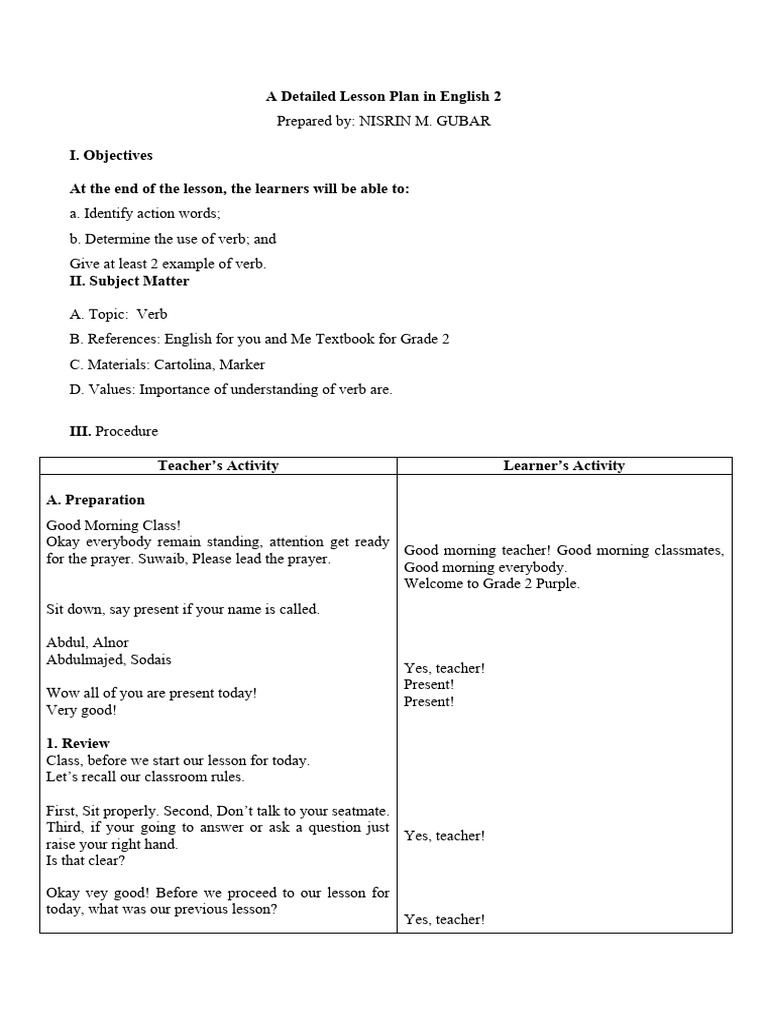 DLP Demo (Saduc) | PDF | Teachers | English Language
