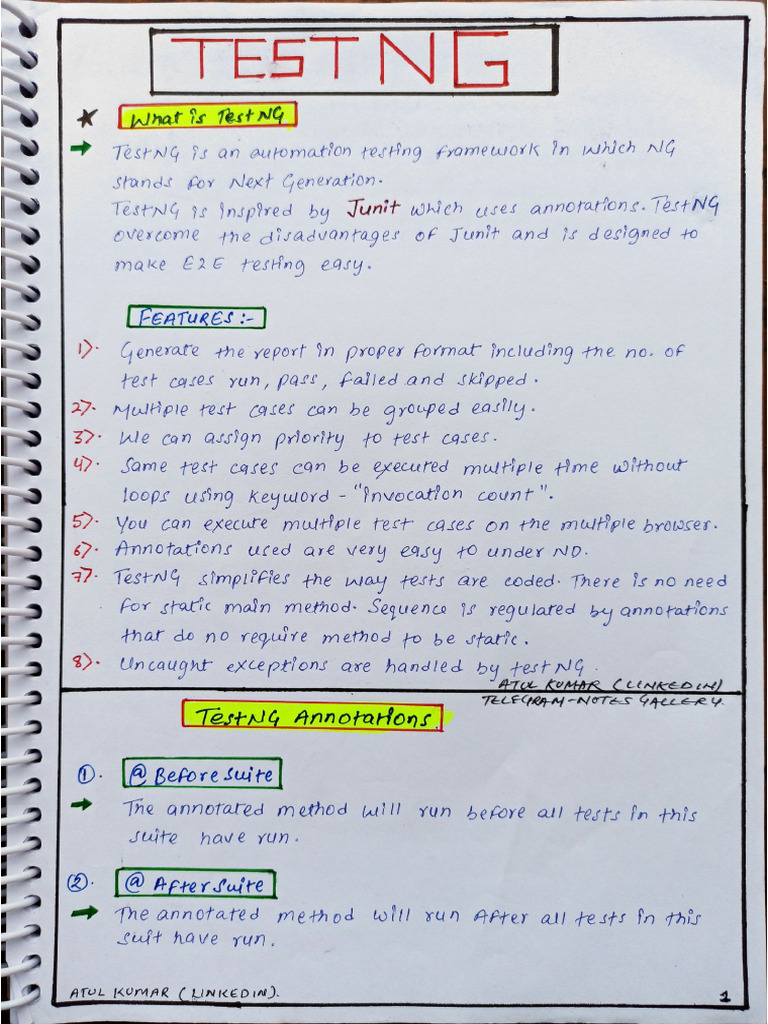 Selenium TestNG Basics | PDF Selenium TestNG Basics | PDF