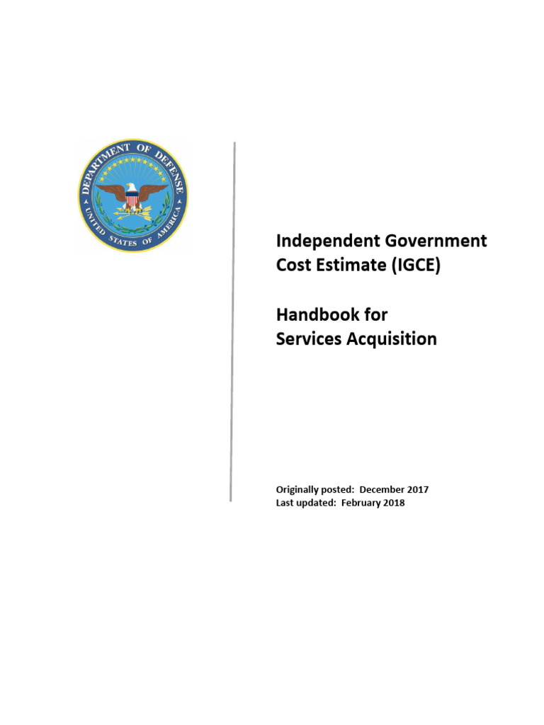 DoD IGCE For SA Handbook | Download Free PDF | Welfare | Payroll Tax