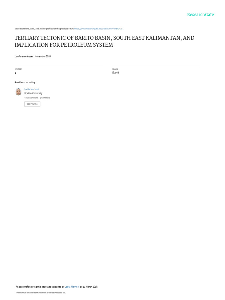 Tertiary Tectonic of Barito Basin, South East Kalimantan, and ...