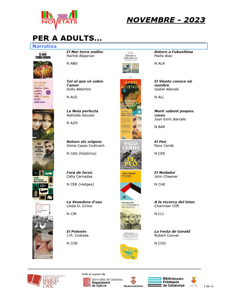 2023 - 11 Novetats P | PDF