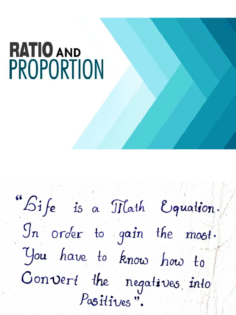 Ratio & Proportion Note & Question | PDF