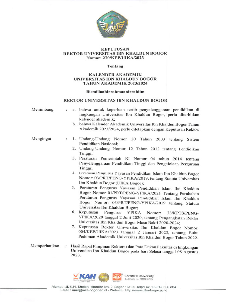 270.KEP.UIKA.2023 | PDF