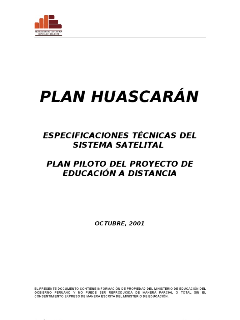 Proyecto HUASCARAN | PDF | Satélite de Comunicaciones | Antena (Radio)