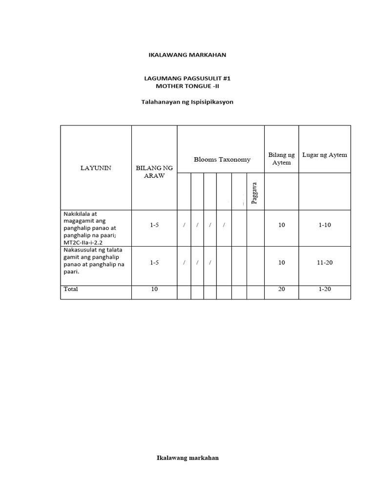 2nd Quarter MTB MLE | PDF