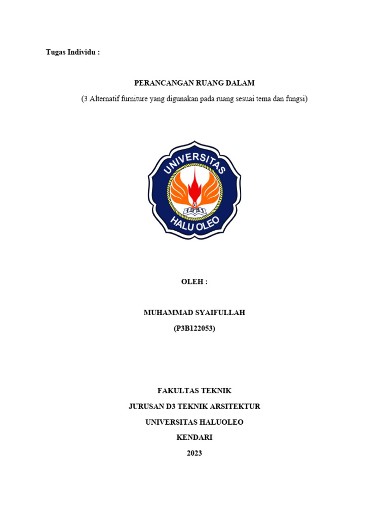 PERANCANGAN RUANG DALAM_ | PDF