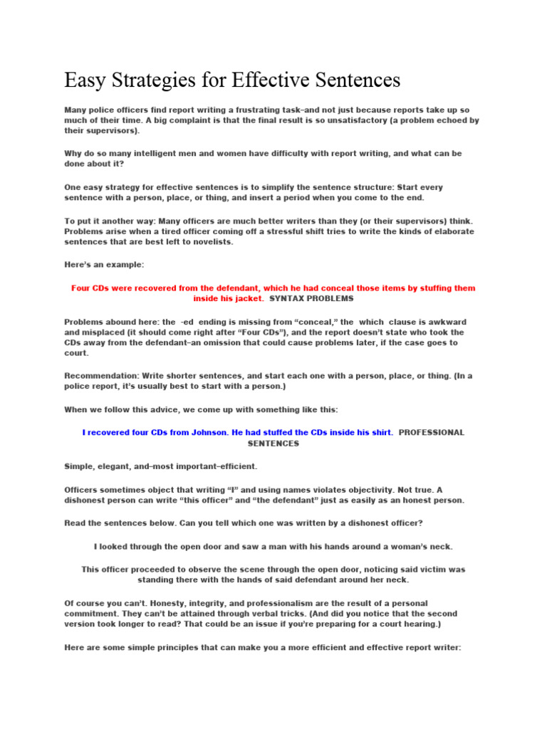 Strategies for Sentences | PDF