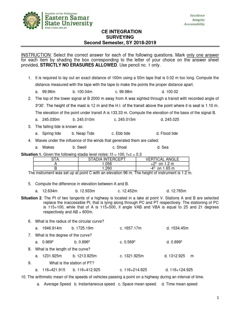 Surveying | PDF | Rectangle | Geometry