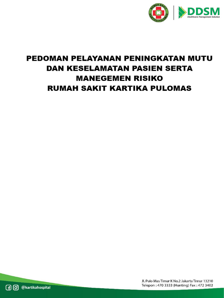 Perdir Pedoman Pelayanan PMKP Dan Menagemen Risiko | PDF
