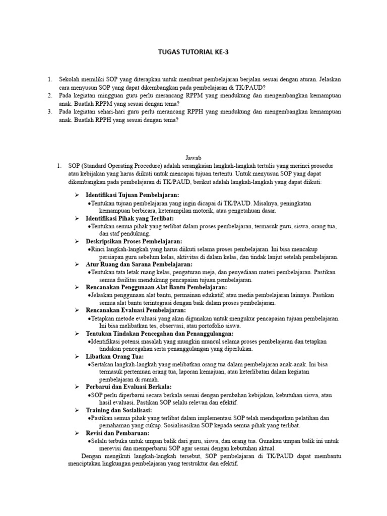 Tugas Tutorial Ke-3 | PDF