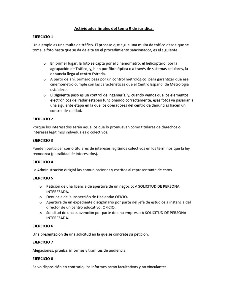 Actividades Finales Del Tema 9 de Jurídica | PDF | Gobierno | Justicia