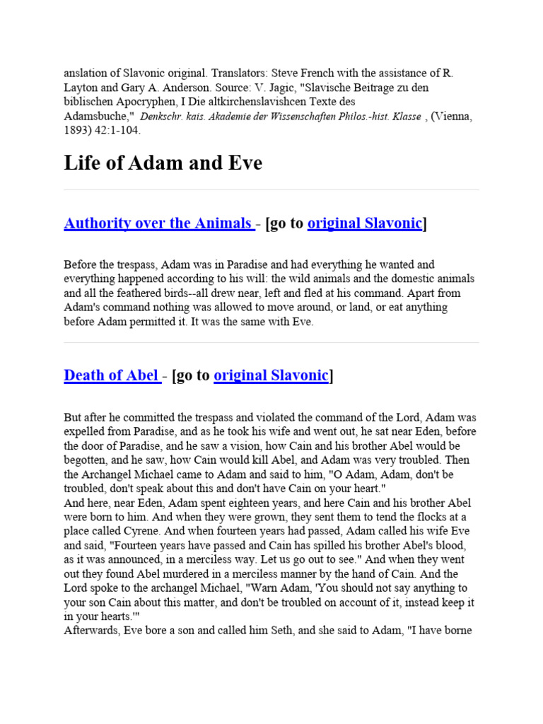 The Fall of Adam and Eve | PDF | Adam | Adam And Eve
