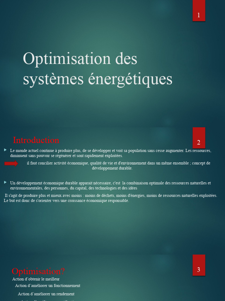 Optimisation Des Systèmes Énergétiques | PDF | Économie énergétique ...