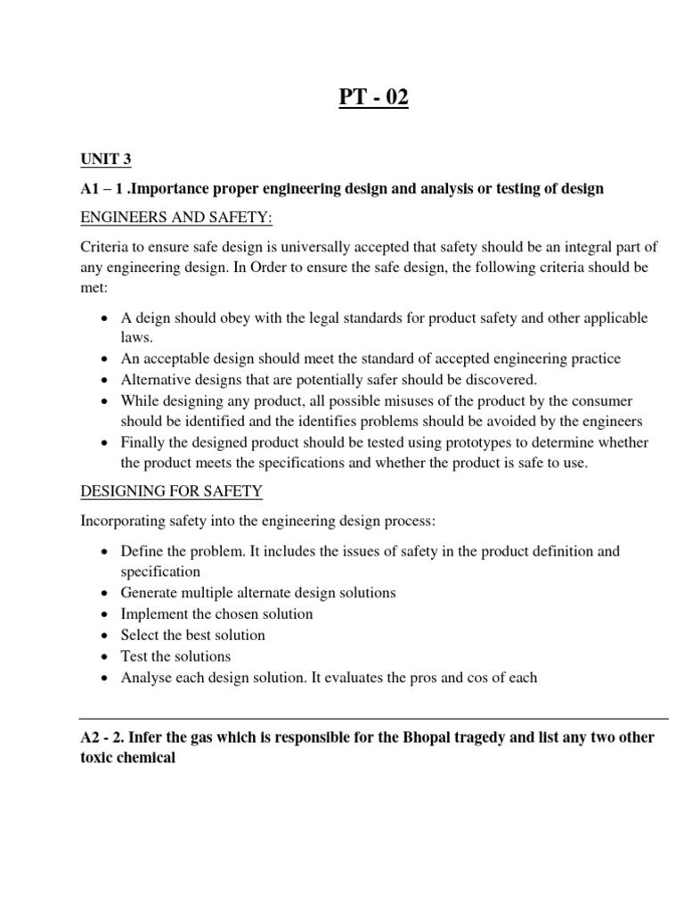 Professional Ethics PT - 02 Answers | PDF