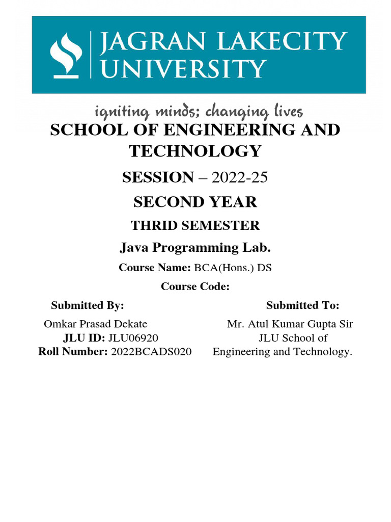 Java Programming Lab Manual Pdf Class Computer Programming Java 7327