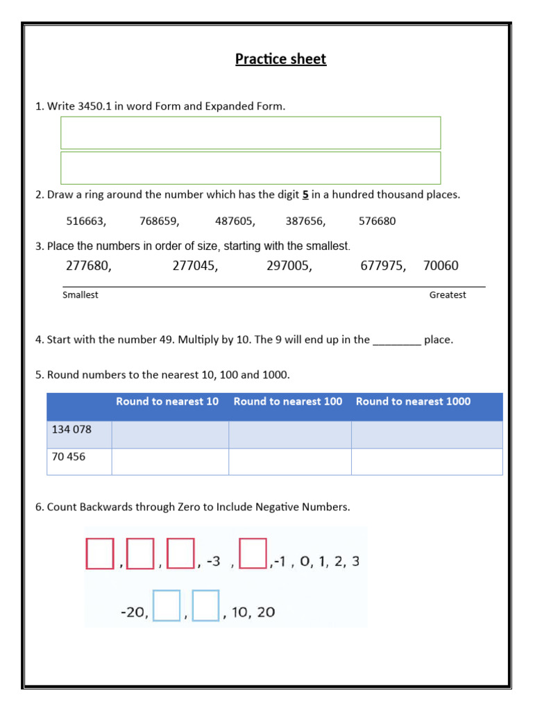 Practice Sheet G4 EOU1 2 | PDF