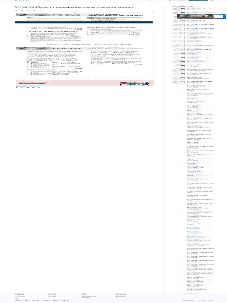 © Pearson 2020 Photocopiable Focus 3 Second Edition - PDF | PDF