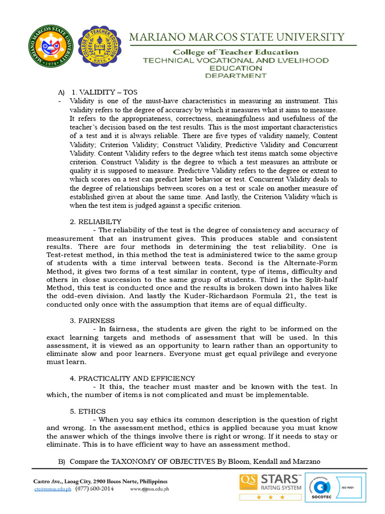 Task Sheet 1.1-1 BUTAC | PDF | Validity (Statistics) | Behavioural Sciences