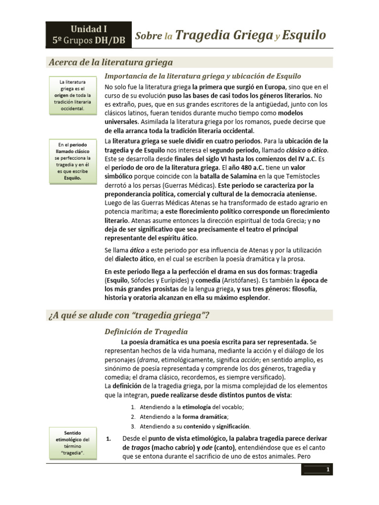 Sobre Esquilo y La Tragedia Griega 2014 | PDF | Tragedia griega | Tragedia