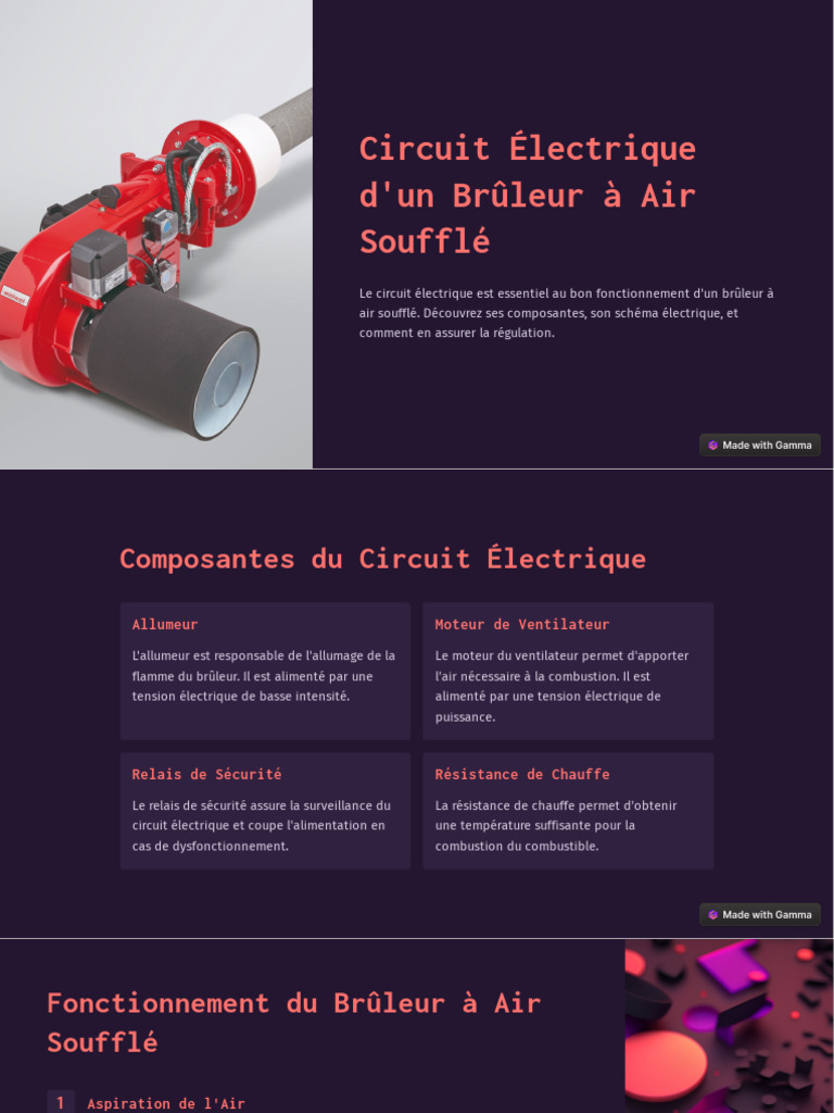 Circuit Électrique Brûleur à Air Soufflé | PDF | Allumage | La combustion