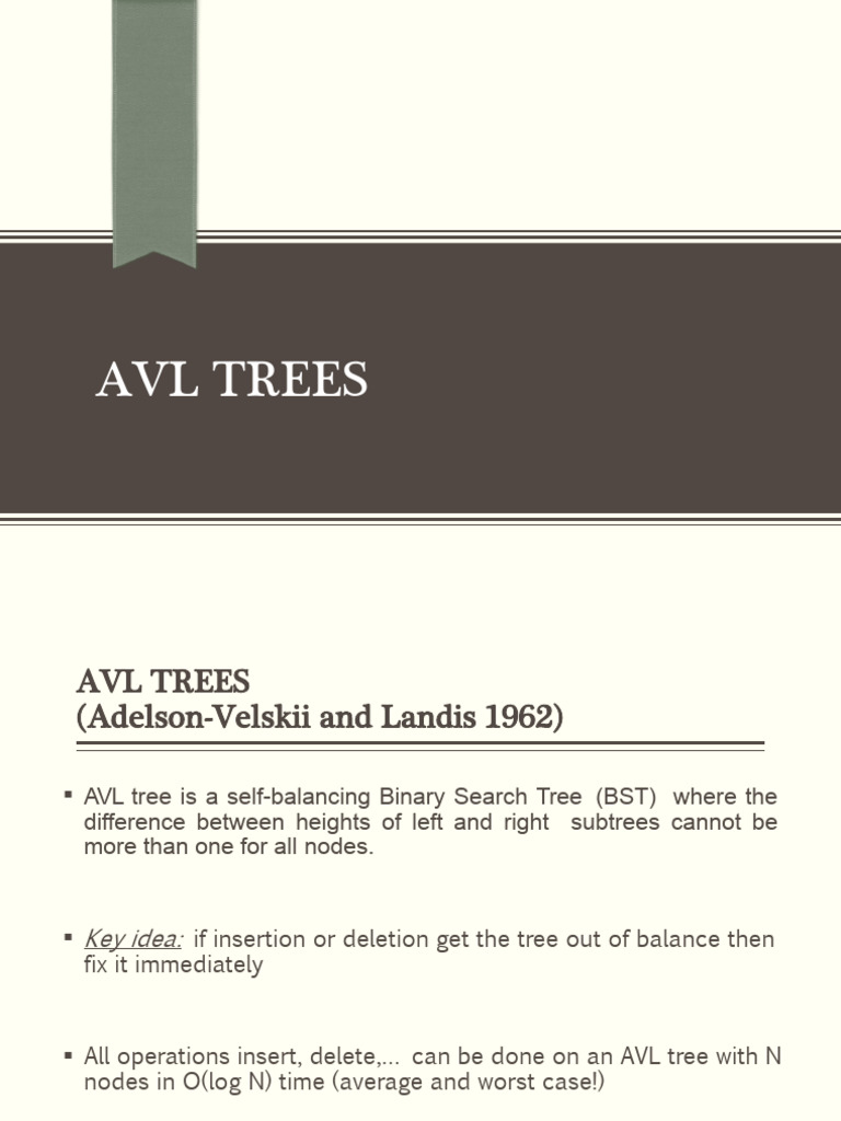 Avl Trees Pdf Algorithms And Data Structures Computer Data 