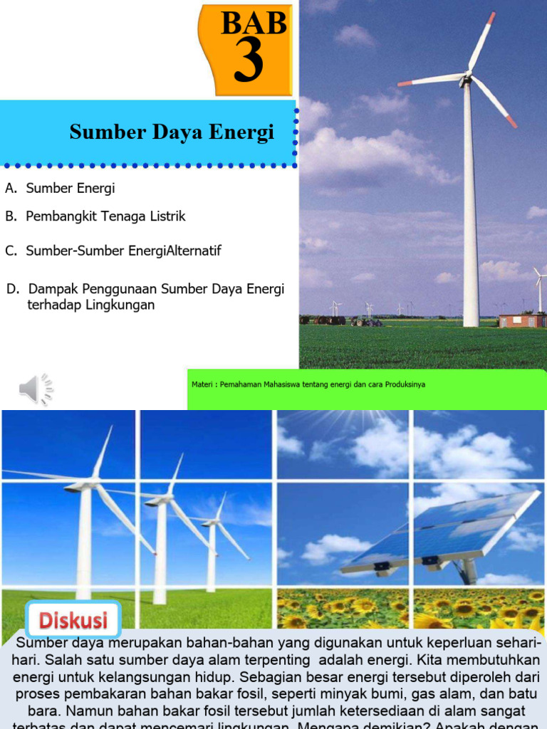 BAB 3 4 Sumber Energi Dan Produksinya - Compressed | PDF