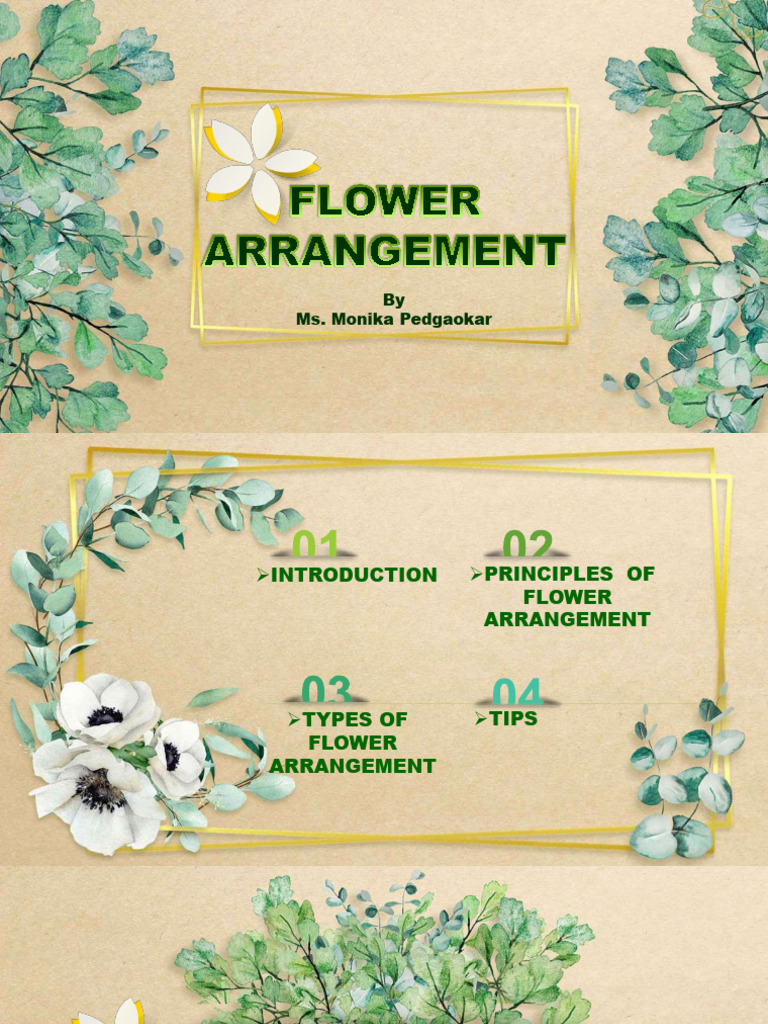 Flower Arrangement PPT by Monika Pedgaokar 261023 | PDF | Ikebana | Flowers