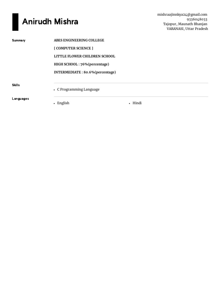 Anirudh Mishra | PDF