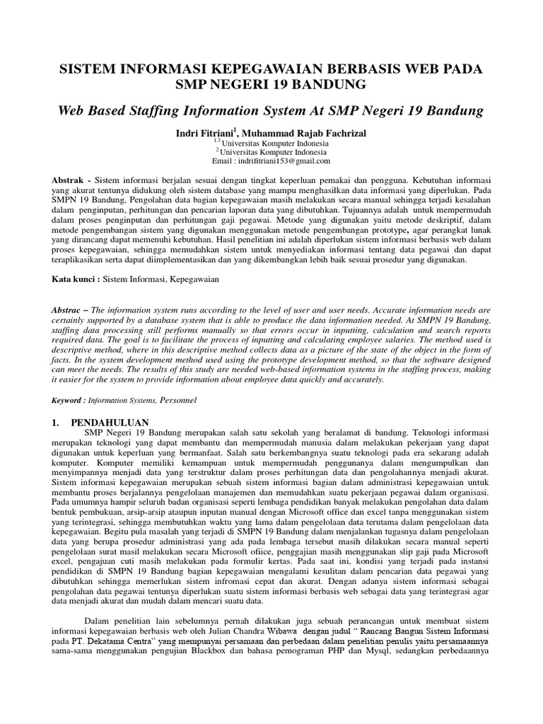 UNIKOM - Indri Fitriani - Artikel Turnitin Asli | PDF | Komputer