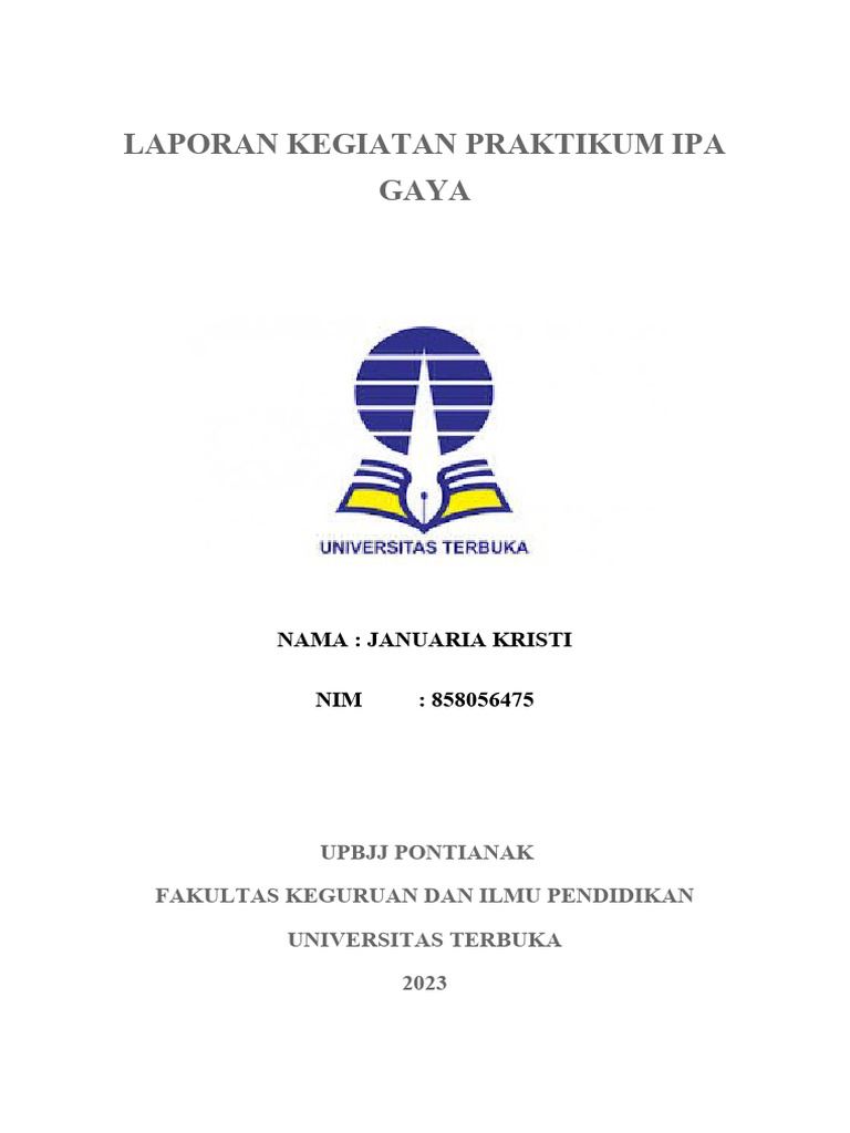 Laporan Kegiatan Praktikum Ipa Gaya | PDF | Teknologi & Rekayasa