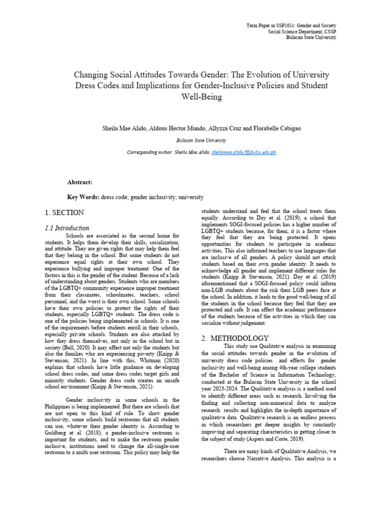 Changing Social Attitudes Towards Gender_ The Evolution of University ...
