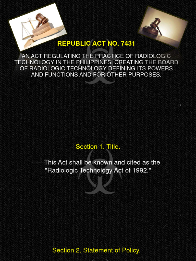 REPUBLIC-ACT-NO-7431 | PDF | Radiology | Radiography