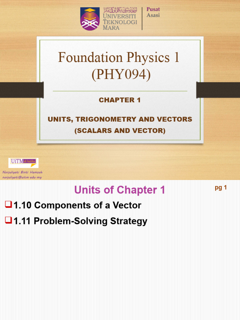 Phy094 Slide12 Chapter110 Juliyati Pdf Euclidean Vector Cartesian Coordinate System 2986