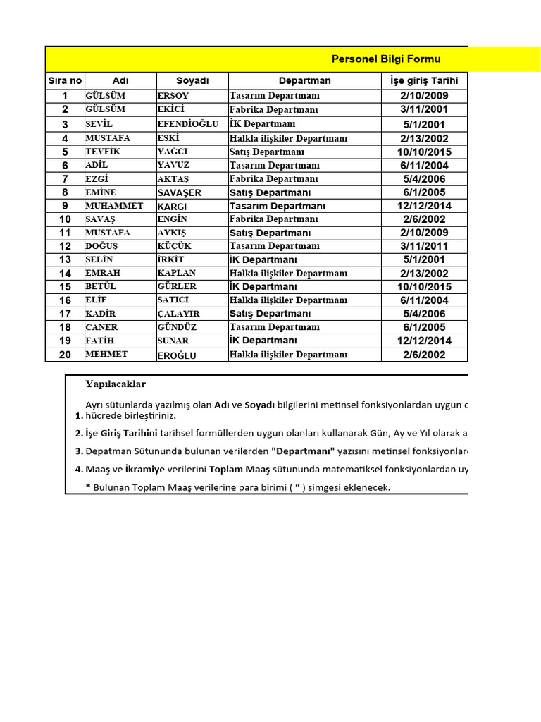 Uygulama II Soru | PDF